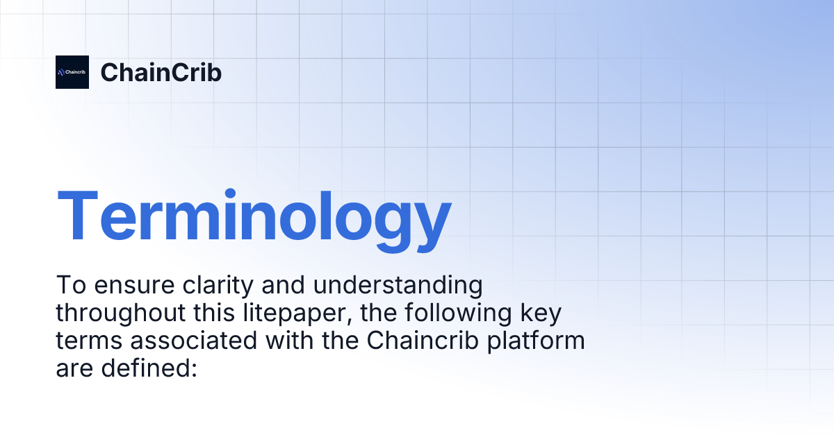 Terminology | ChainCrib